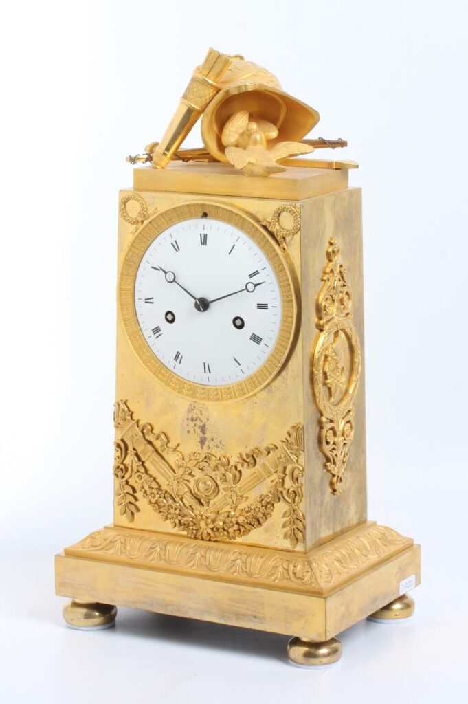 A French Empire ormolu mantel clock 'War and Peace', circa 1800. - Gude ...