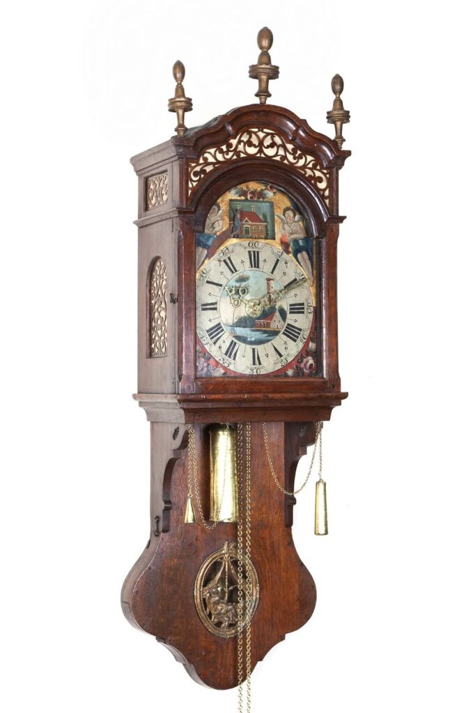 A Dutch Frisian wall clock, walking soldier automaton, circa 1790 ...