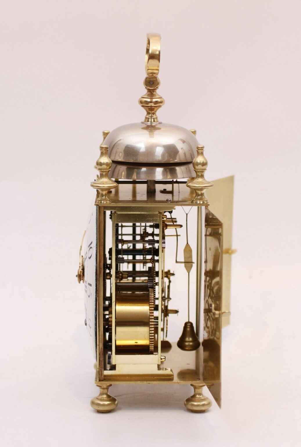 An early and large French brass Capucine travel clock by Bechet A Lyon ...