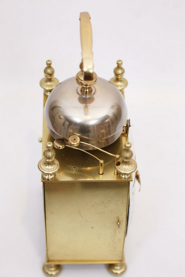 An early and large French brass Capucine travel clock by Bechet A Lyon ...