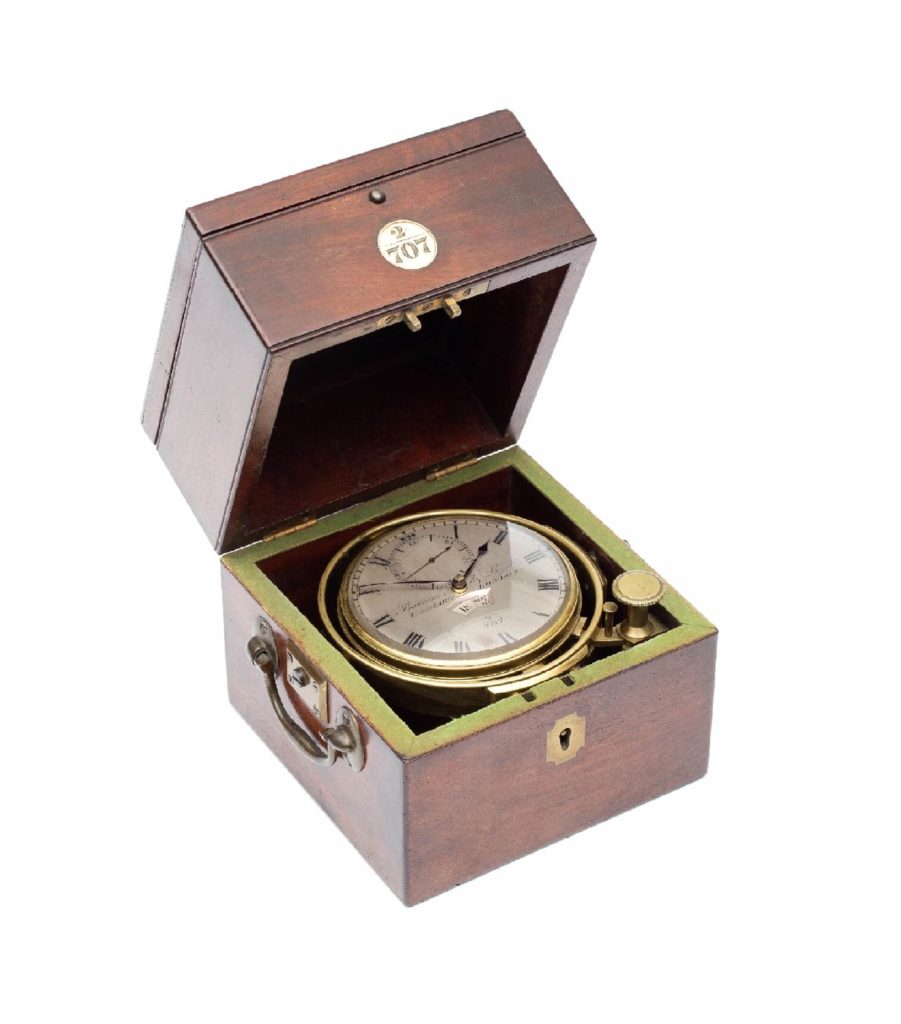English-mahogany-brass-marine-ships-chronometer-Barraud-Lund-London ...