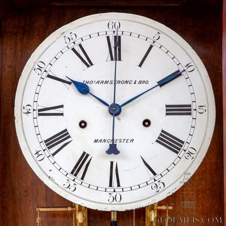 An impressive English oak longcase regulator, Armstrong Manchester ...