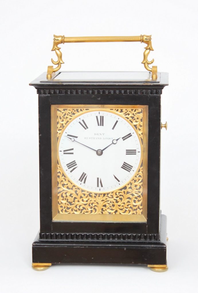 A fine English giant ebonized carriage clock, Edward John Dent #598 ...