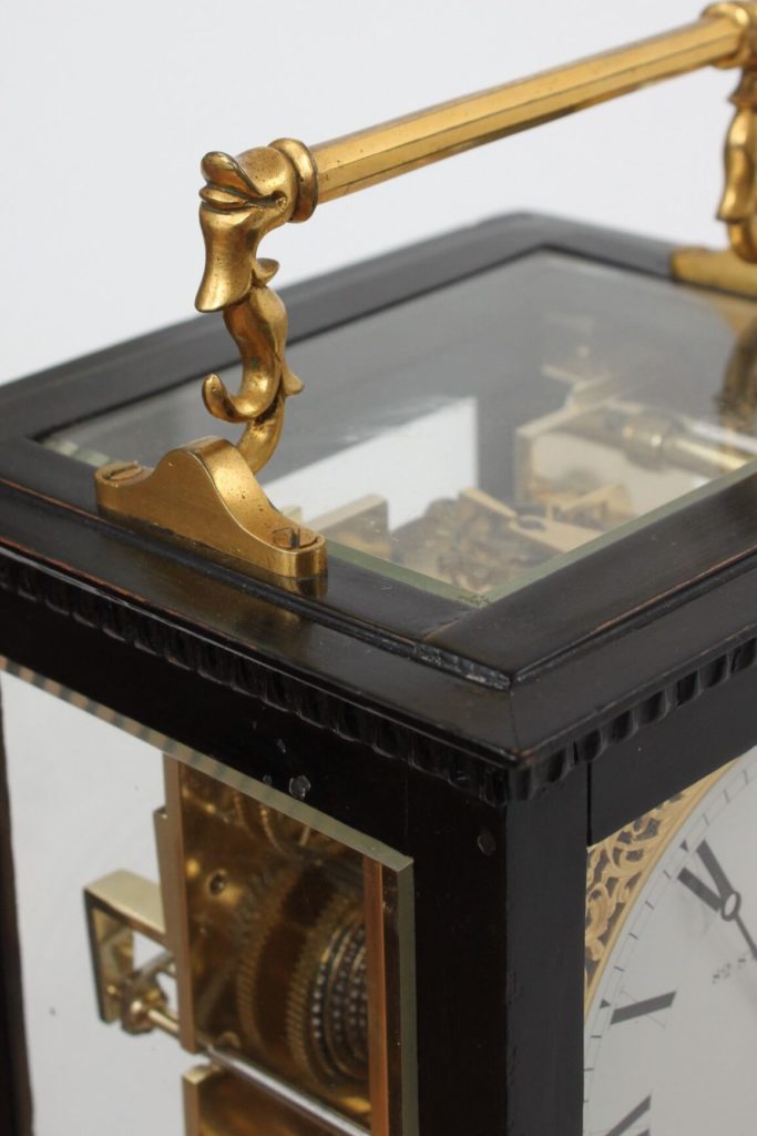 A fine English giant ebonized carriage clock, Edward John Dent #598 ...