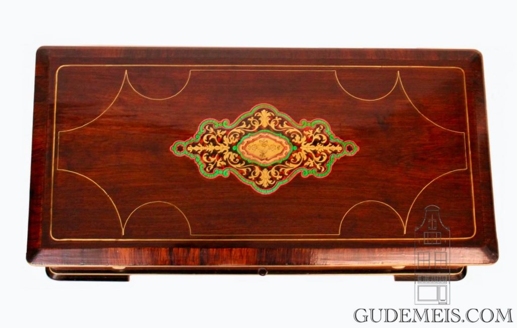 A rare Swiss Greiner & Bremond ouverture cylinder music box, circa 1860 ...