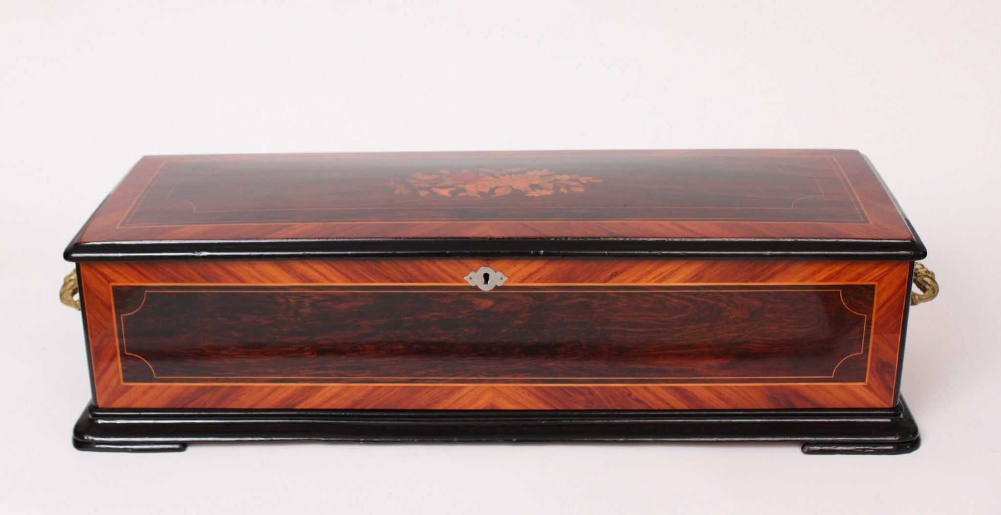 A large Swiss Paillard rosewood 'sublime harmony' cylinder music box ...