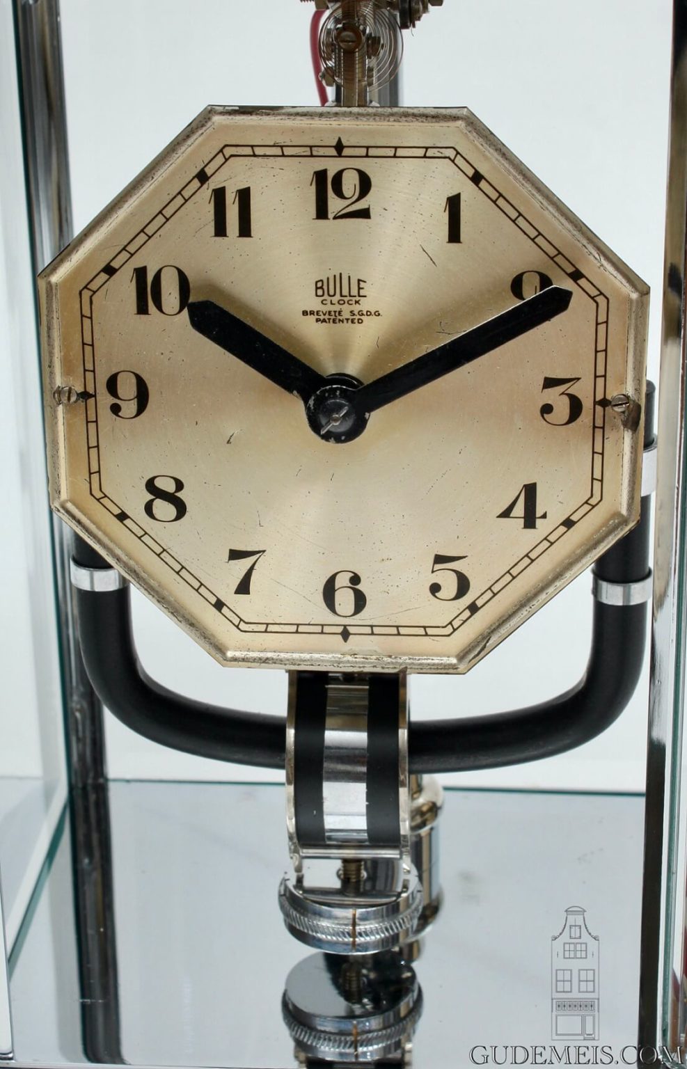 A French Art Deco chrome electric table clock, Bulle Clock, circa 1920 ...
