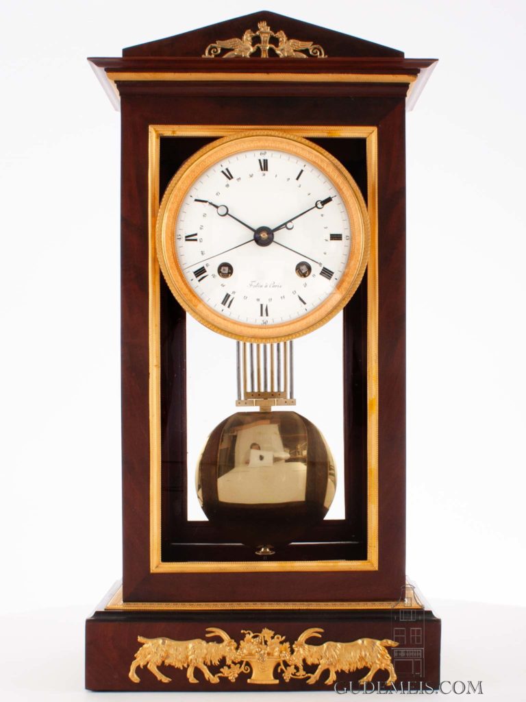 French-Empire-ormolu-gilt-bronze-mahogany-architectural-precision-table ...