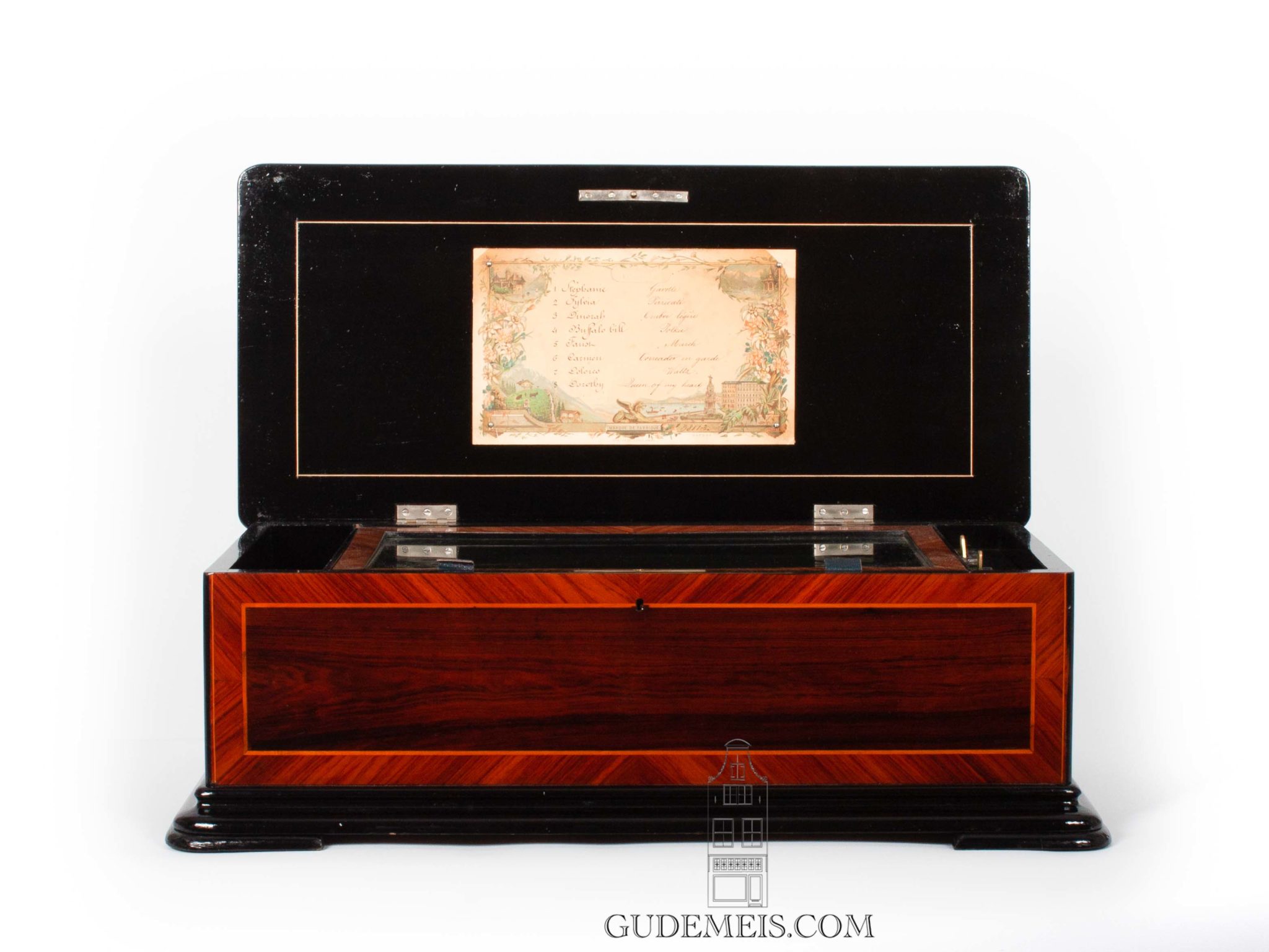 Swiss-Geneva-rosewood-animated-cylinder-music-box-mechanical-music ...