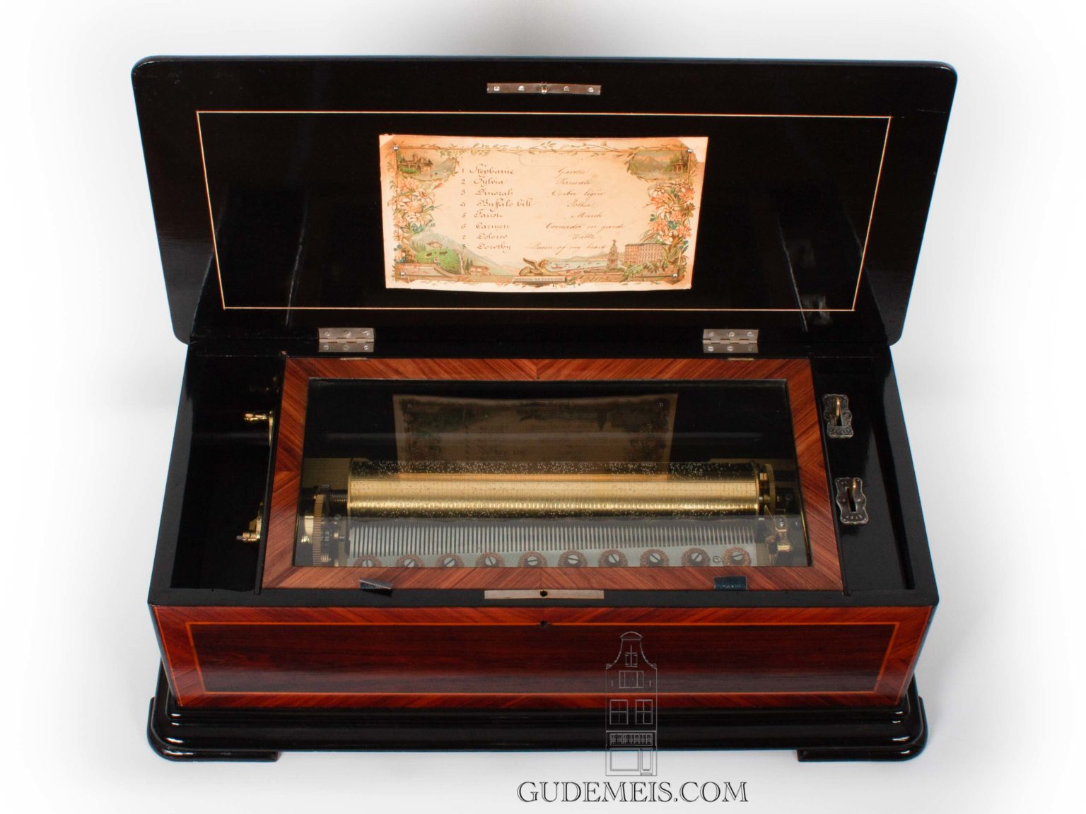 Swiss-Geneva-rosewood-animated-cylinder-music-box-mechanical-music ...