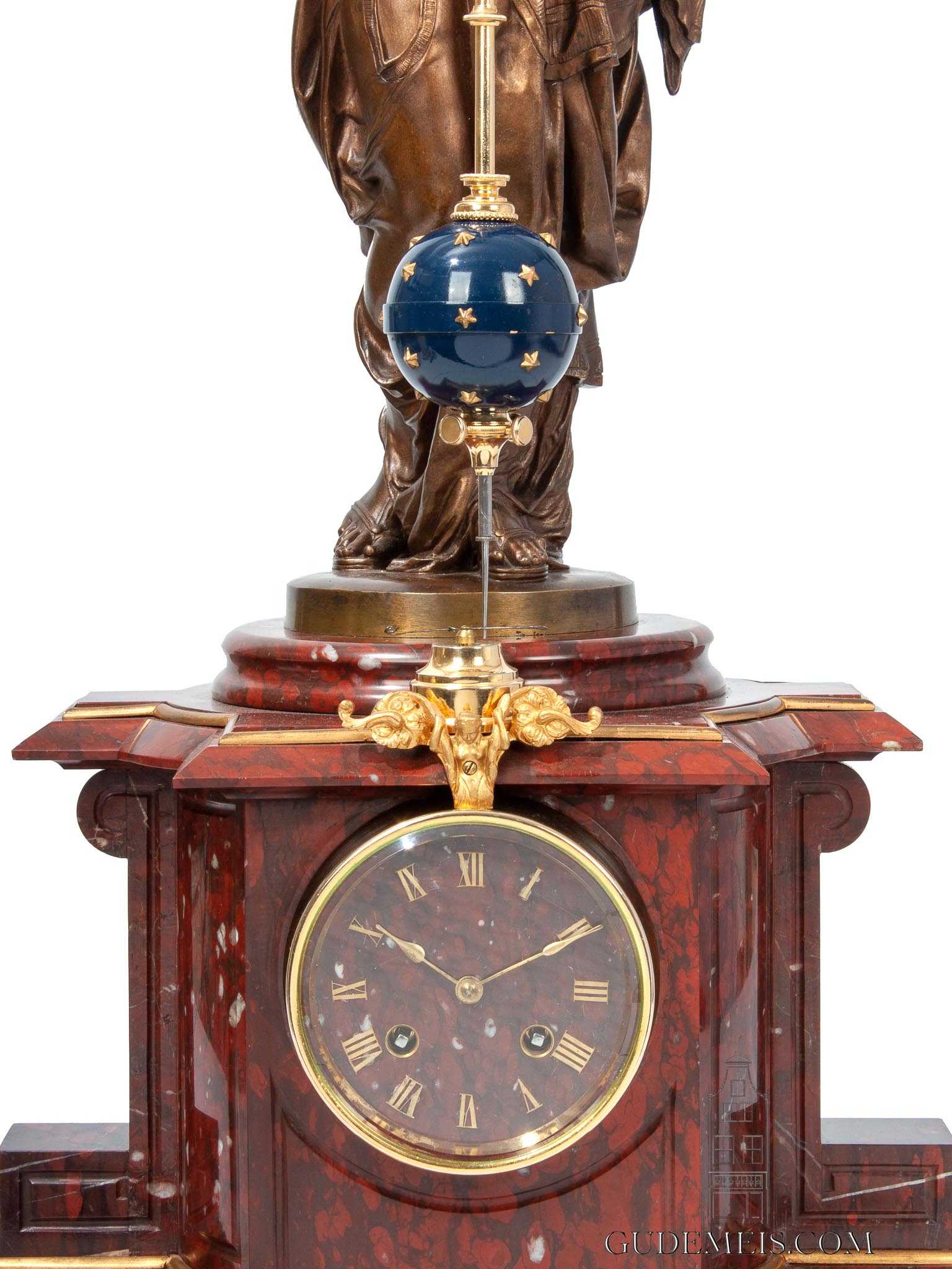 3-128 red conical pendulum - Gude & Meis | Antieke klokken