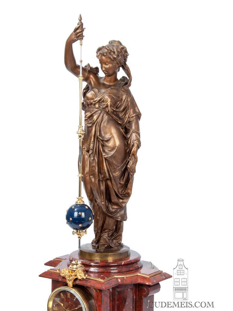 French-Napoleon-III-sculptural-bronze-conical-pendulum-antique-clock ...