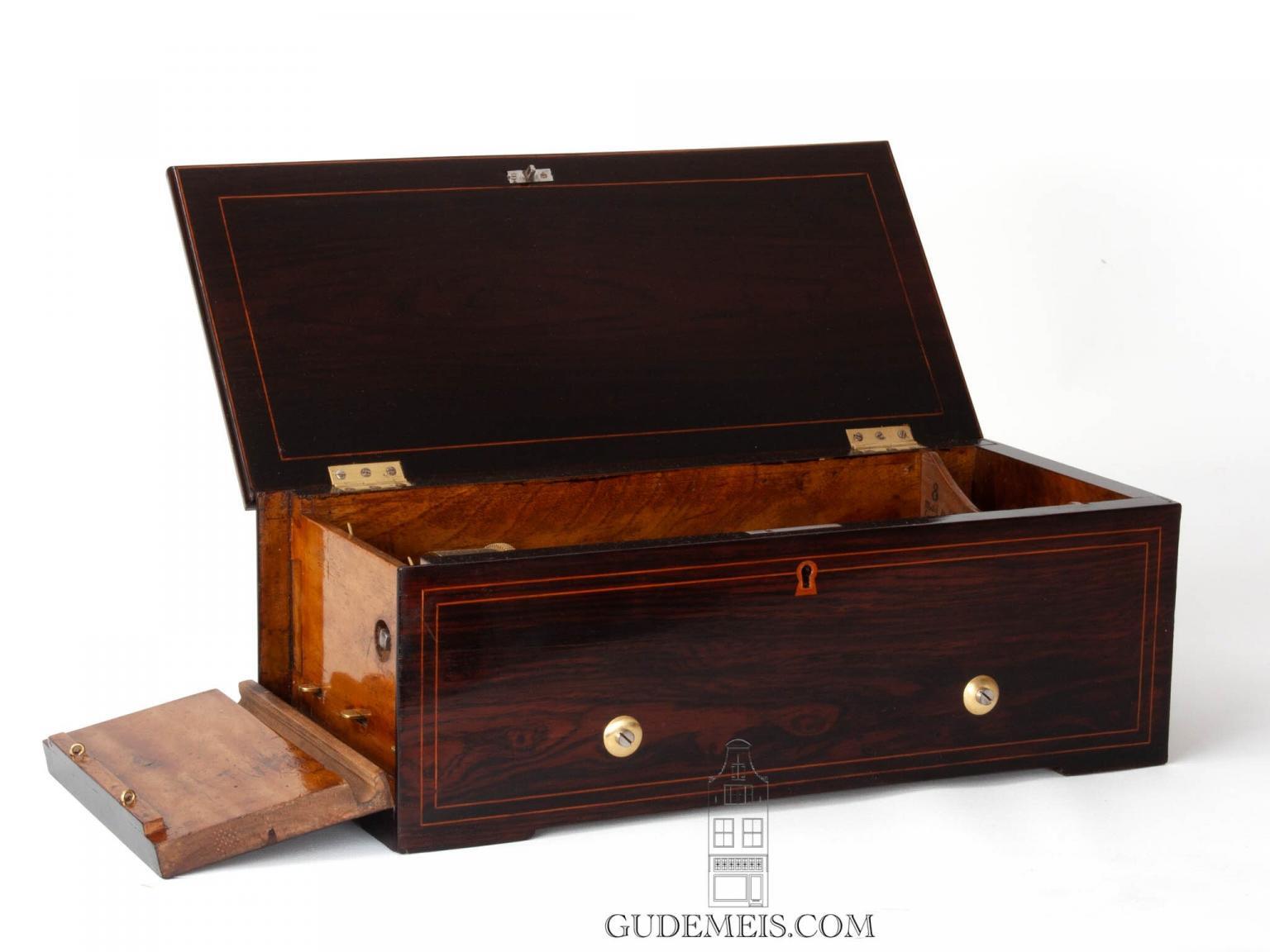An early Swiss two-per-turn cylinder music box, Ducommun Girod, circa ...