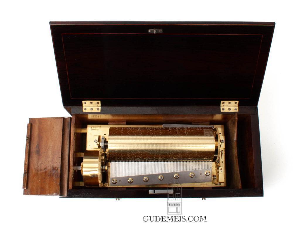 An early Swiss two-per-turn cylinder music box, Ducommun Girod, circa ...