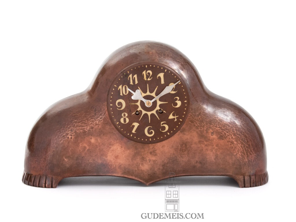 Dutch-art-deco-amsterdamse-school-copper-antique-mantel-clock-winkelman ...