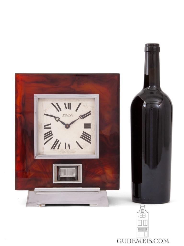 French-Swiss-art-deco-ambrolite-nickel-pendule-perpetuelle-perpetual ...
