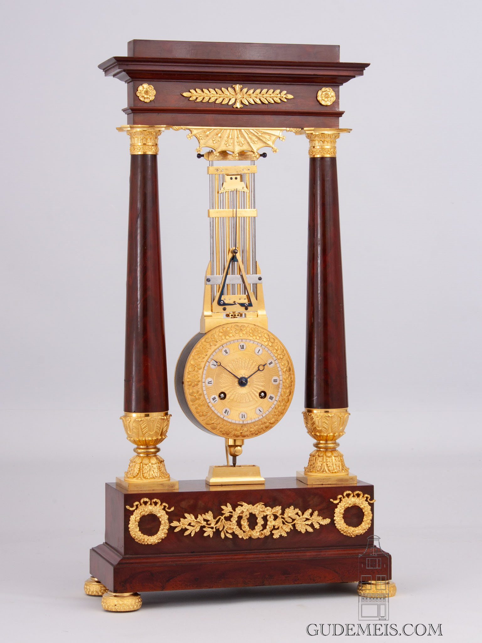 French-empire-mahogany-ormolu-gilt-bronze-classical-architectural ...