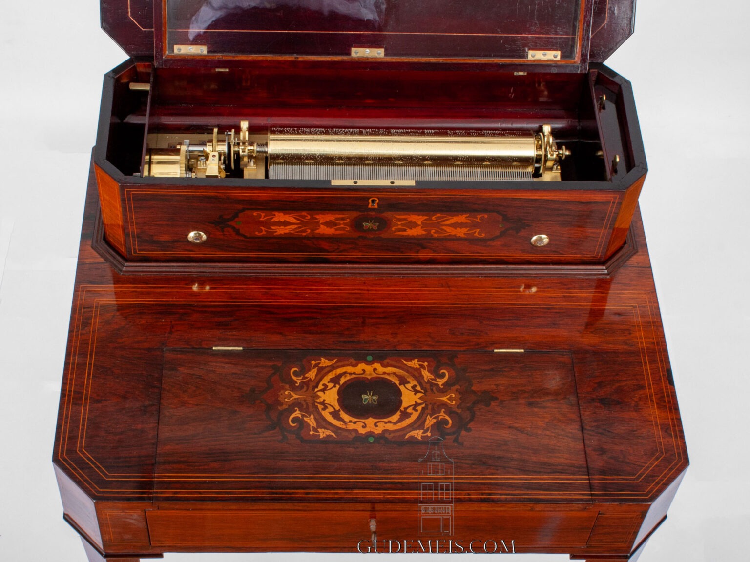 Swiss-Ducommun-girod-rosewood-marquetry-interchangeable-cylinder-music ...