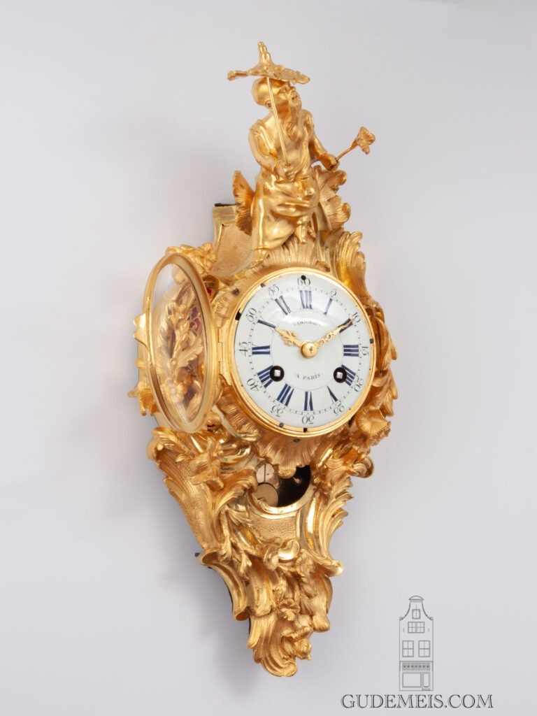 French-Louis XV-rococo-ormolu-gilt-bronze-striking-oriental-antique ...