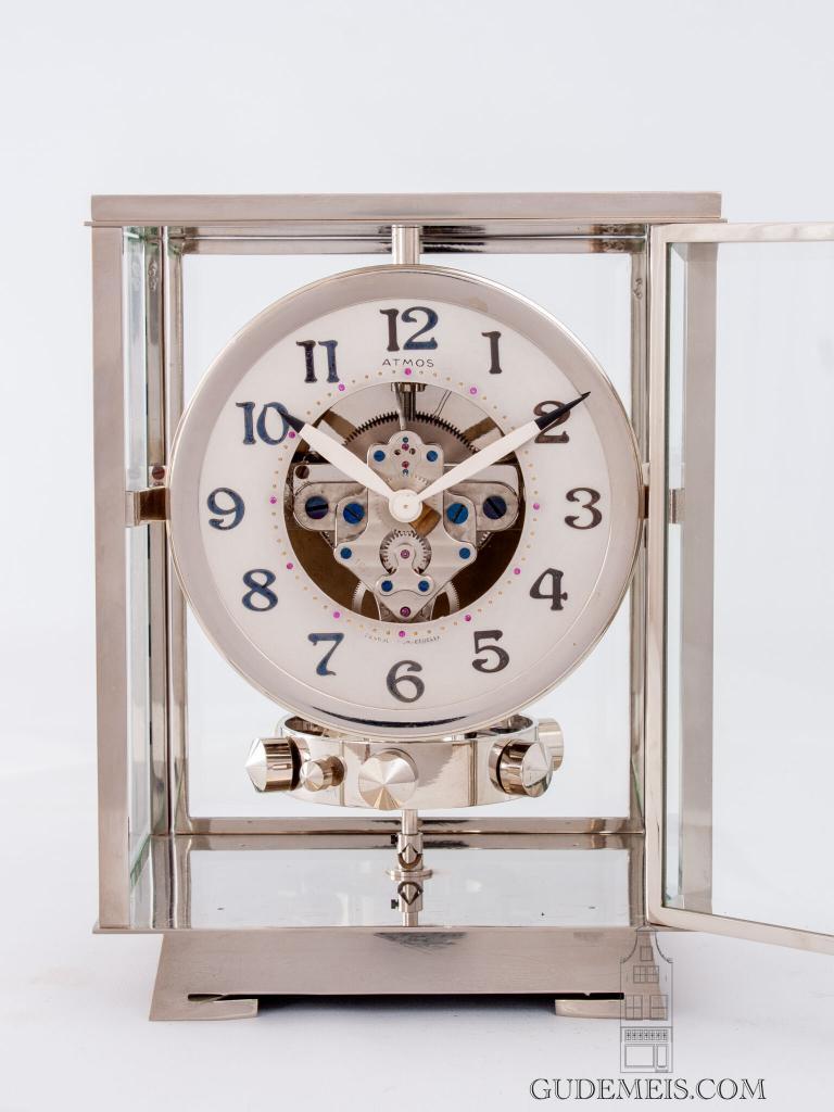 French-art-deco-nickel-chrome-jean-leon-reutter-patent-atmos-clock ...