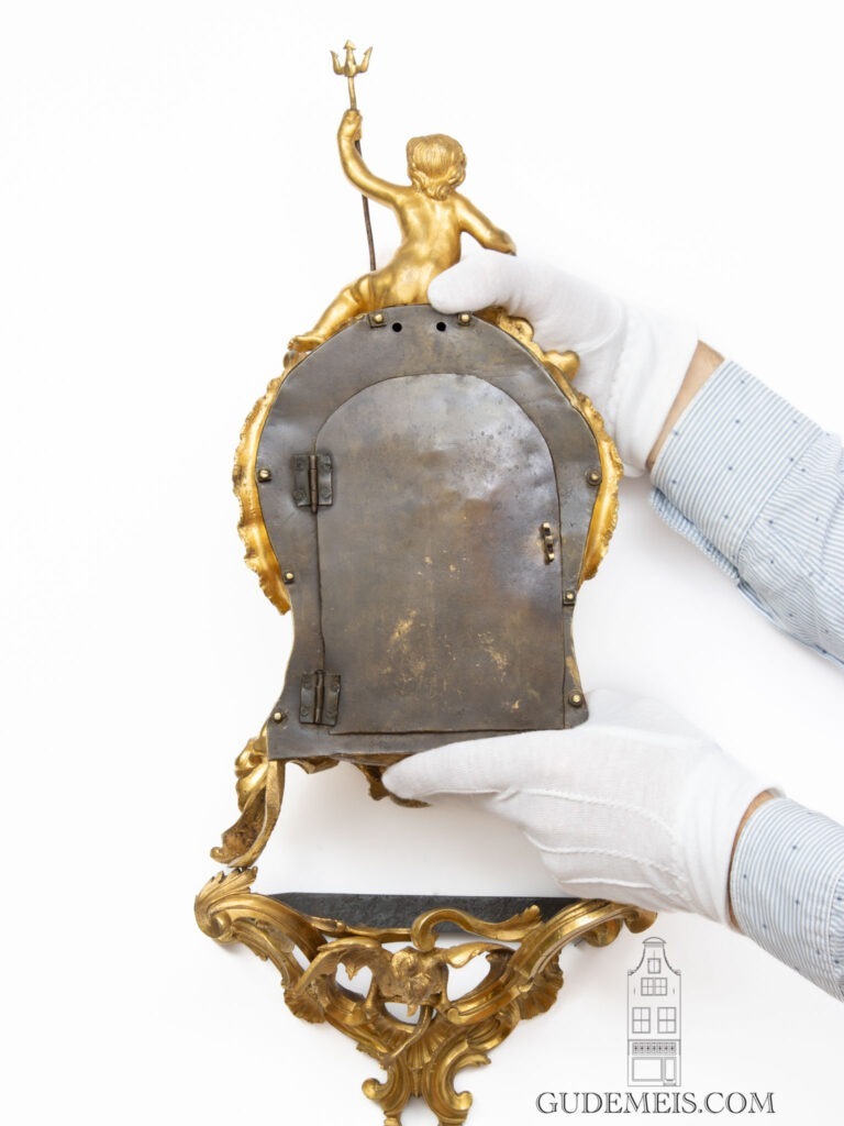 small-miniature-French-louisxv-rococo-ormolu-gilt-bronze-striking-wall ...