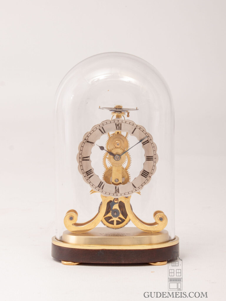 miniature-small-English-Victorian-brass-skeleton-clock-collectable ...