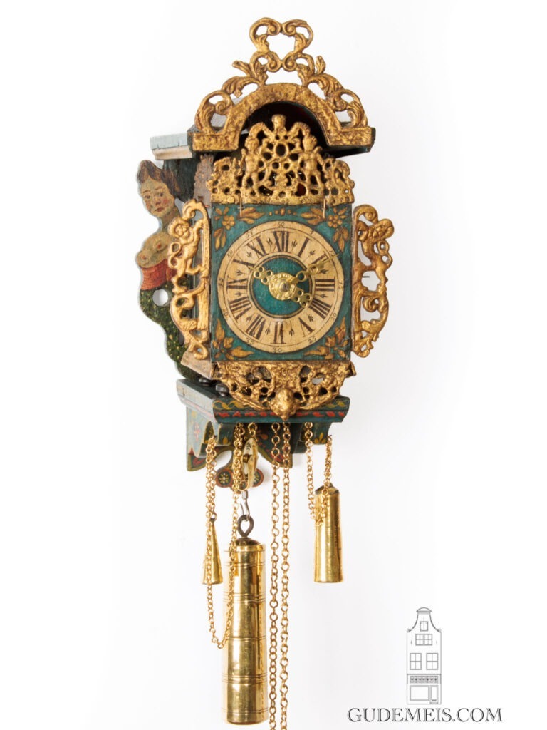 5-207 miniature stoelschippertje clock - Gude & Meis | Antieke klokken