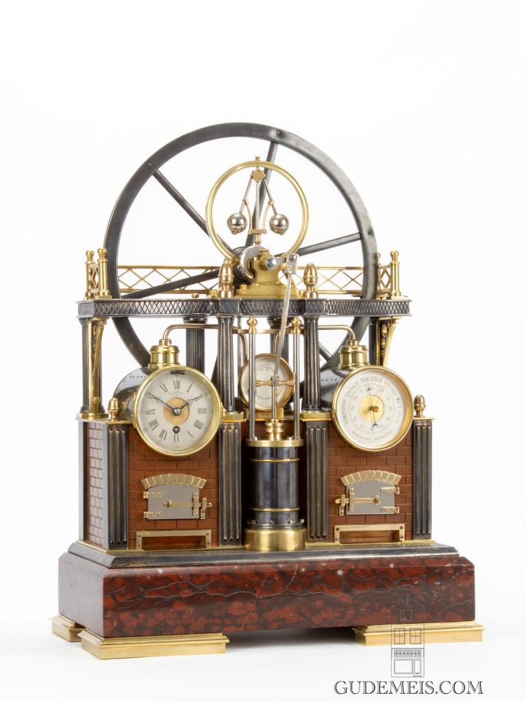 French-napoleonIII-bronze-marble-industrial-antique-automaton-boiler ...