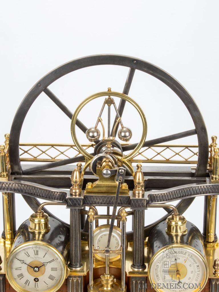 French-napoleonIII-bronze-marble-industrial-antique-automaton-boiler ...
