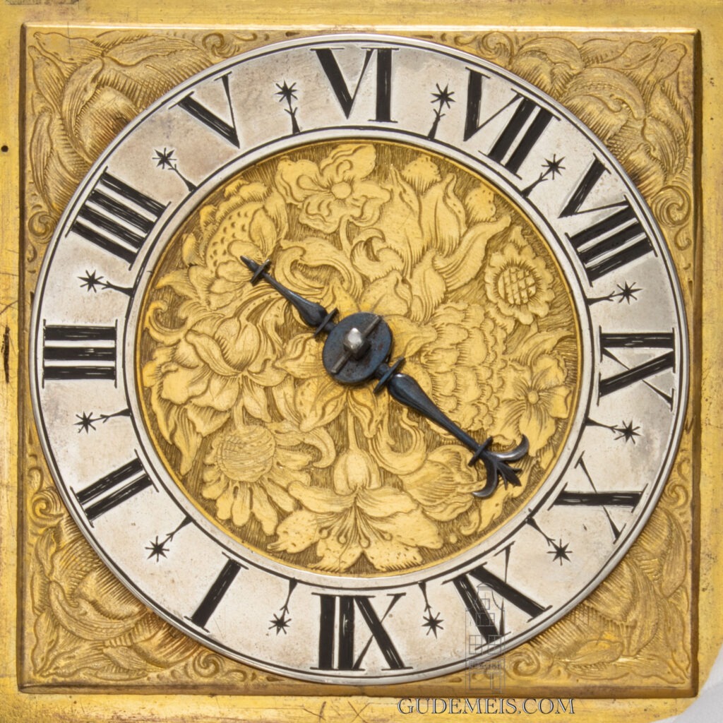 south-german-neurenberg-gilt-brass-square-horizontal-table-clock ...
