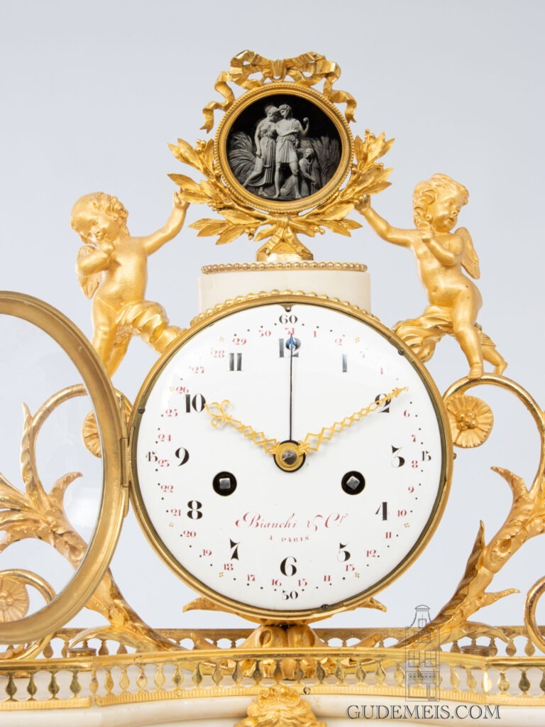 monumental-large-French-marble-ormolu-gilt-bronze-portico-striking ...