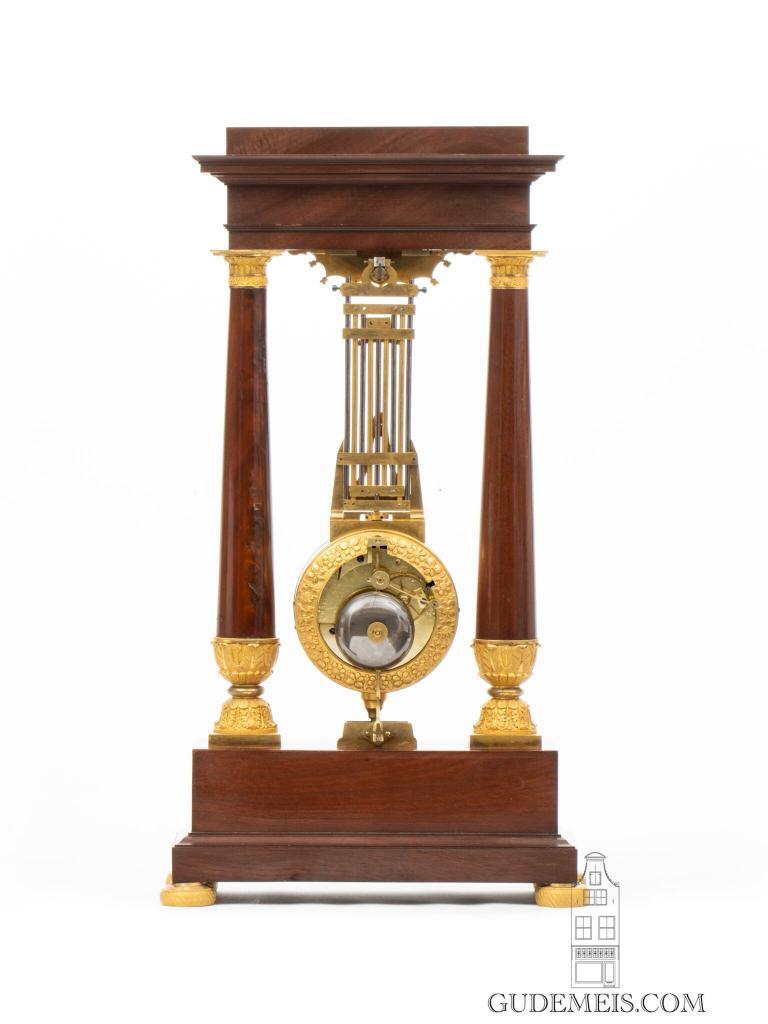 French-Empire-Restoration-ormolu-mahogany-antique-mantel-clock ...