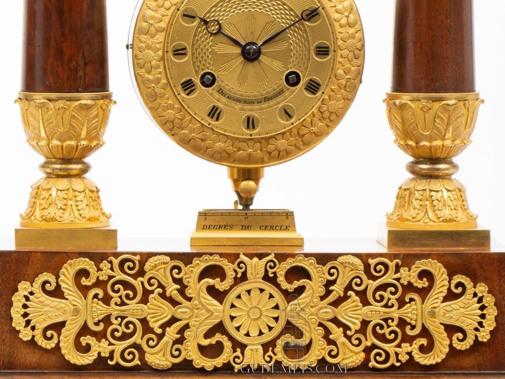 French-Empire-Restoration-ormolu-mahogany-antique-mantel-clock ...