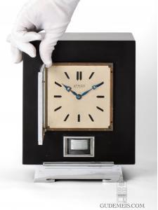 French-Art-Deco-ebonized-nickel-jean-leon-reutter-patent-atmos-clock ...