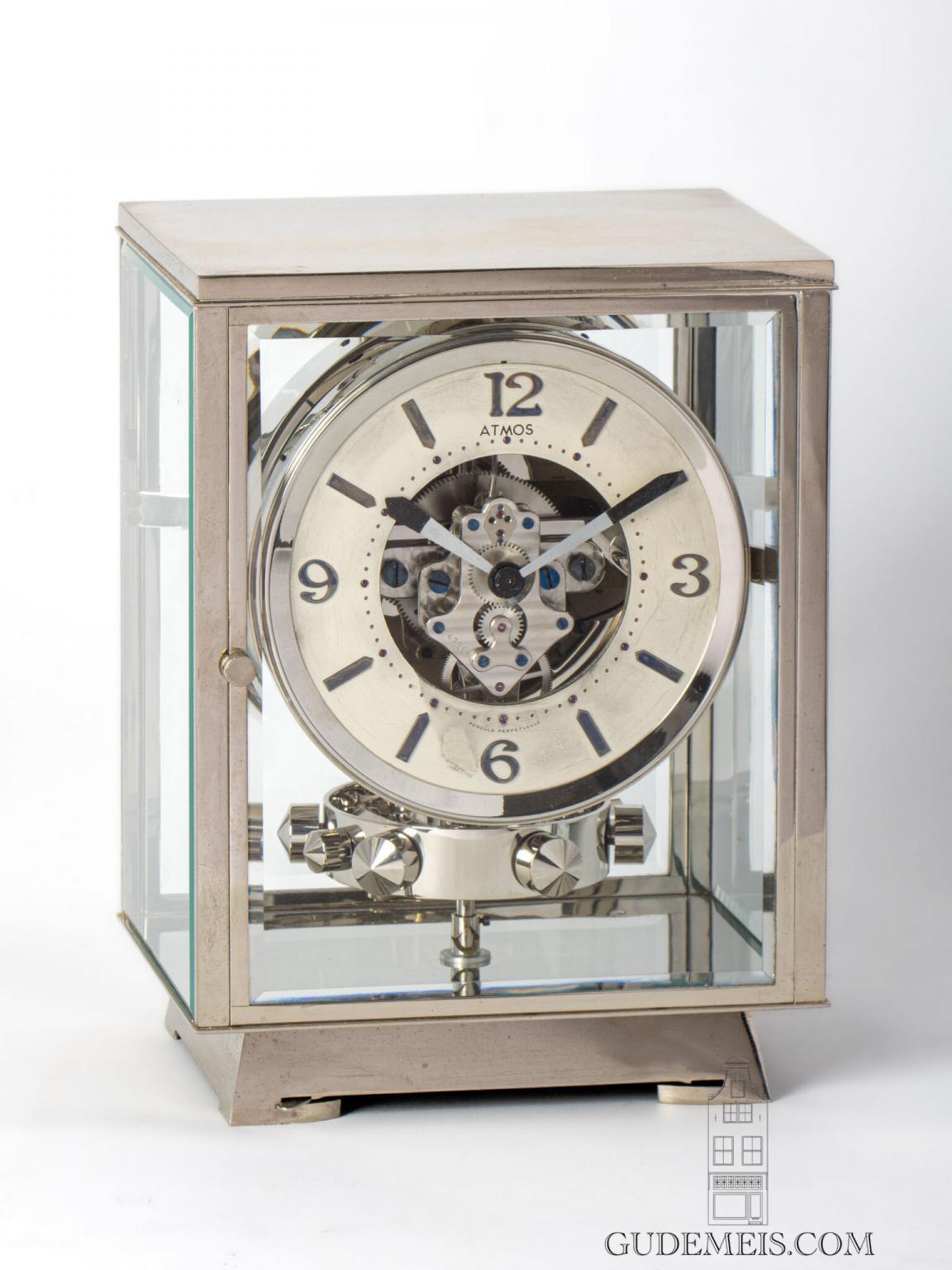 French-Art-Deco-nickel-plated-jean-leon-reutter-patent-atmos-clock ...