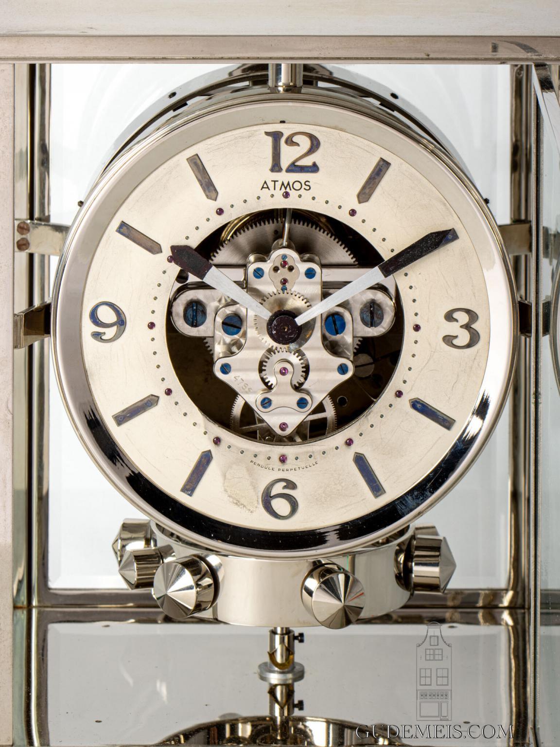 French-Art-Deco-nickel-plated-jean-leon-reutter-patent-atmos-clock ...