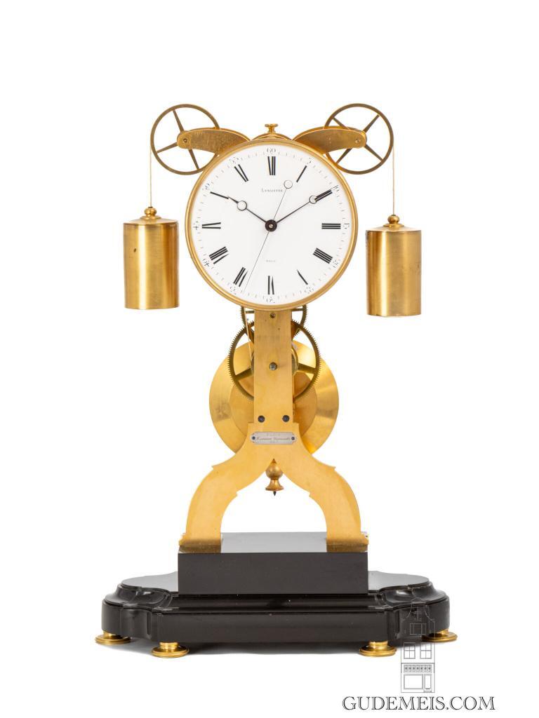 French-brass-skeleton-month-going-table-regulator-clock-world ...
